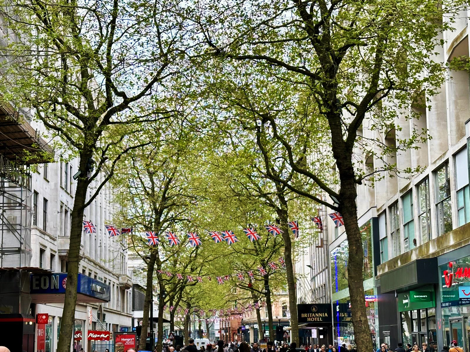 VE Day Union Flag bunting adds colour to New Street - Central BID ...